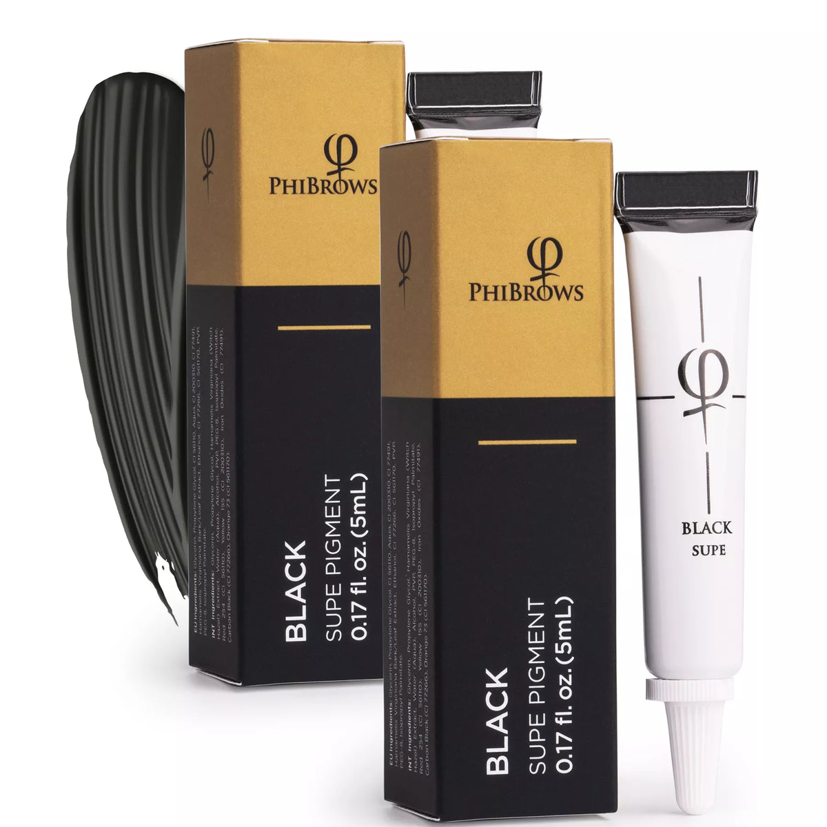 PhiBrows Black SUPE Microblading Pigment 0.34 fl oz (10 ml) – PMUHub Shop