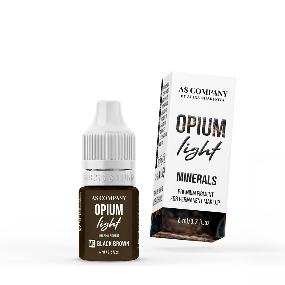 AS Pigments M5 Black Brown Opium Light Mineral Eyebrow Pigment – PMUHub ...
