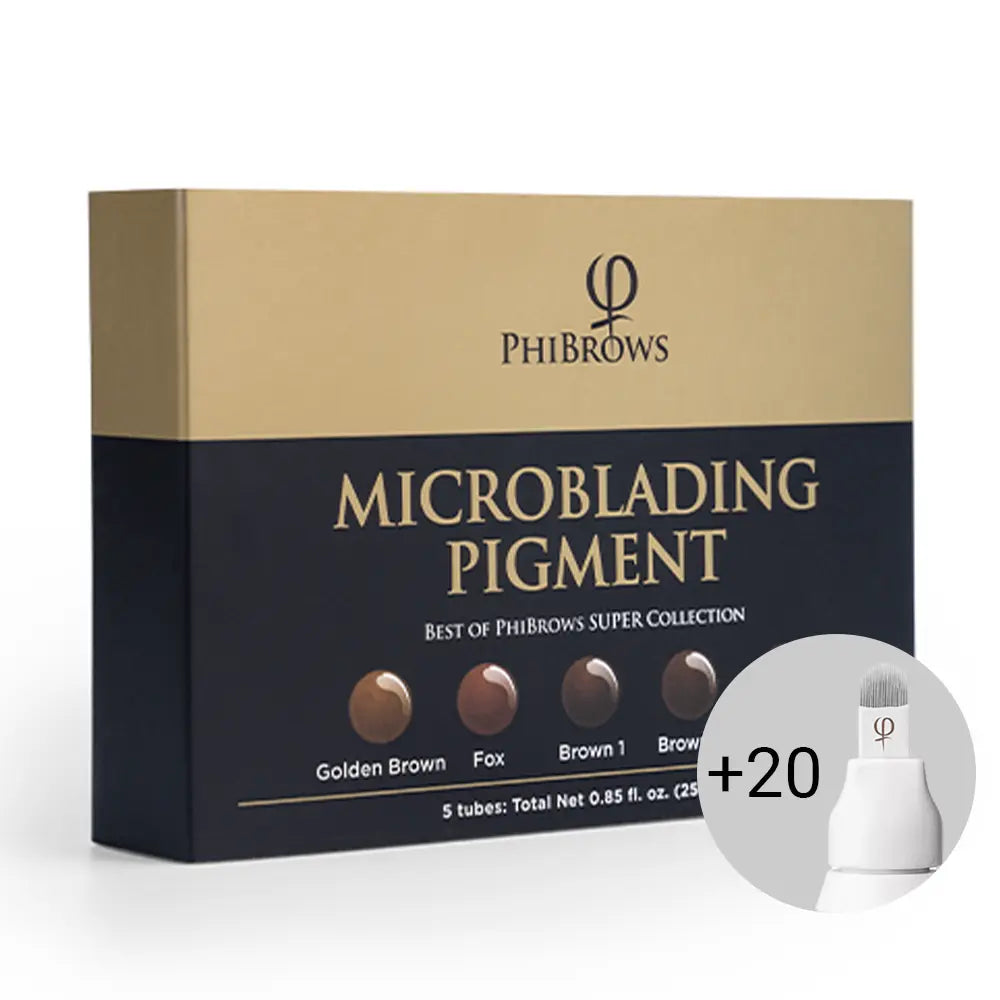 PhiBrows Microblading Set 4: SUPER Pigment Set + Disposable Tool U24 N ...